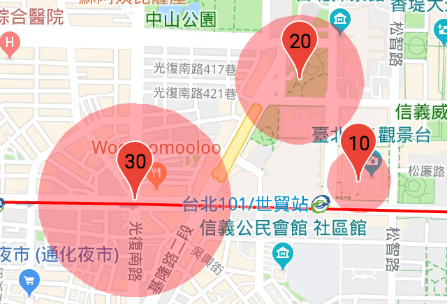 Google Maps API - 形狀 ( 圓形、矩形 ) - OXXO.STUDIO